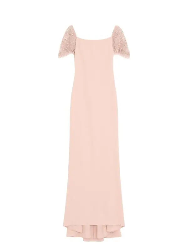 Valentino Garavani Embroidered Couture Cady Long Dress - Nude