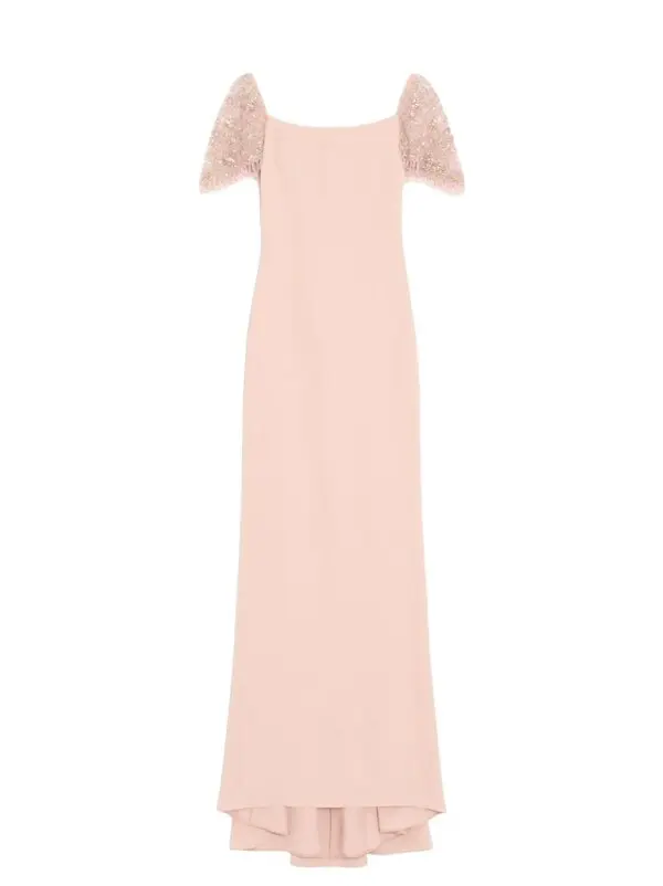 Valentino Garavani Embroidered Couture Cady Long Dress - Nude