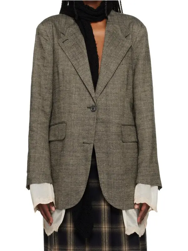 Our Legacy Drip Long-sleeved Suit Jacket - Dark Brown