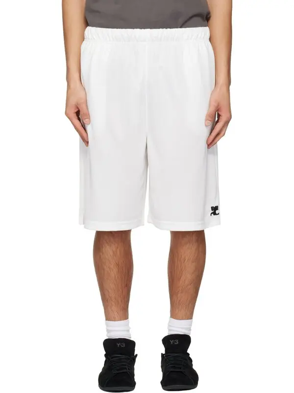 COURREGES Courrèges Logo Detail Drawstring Shorts - White