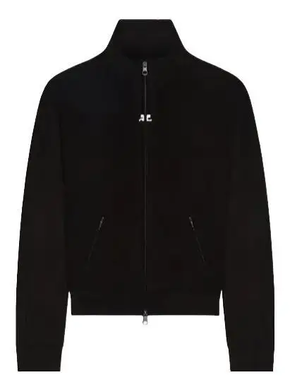 COURREGES Zip-up Jacket With Ac Logo - Black