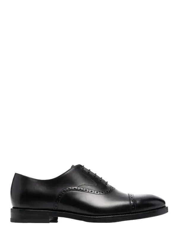Brunello Cucinelli Brogue Lace-up Leather Oxfords - Black