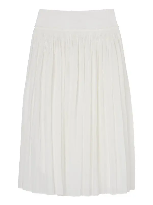 RÓHE Pleated Midi Skirt - White
