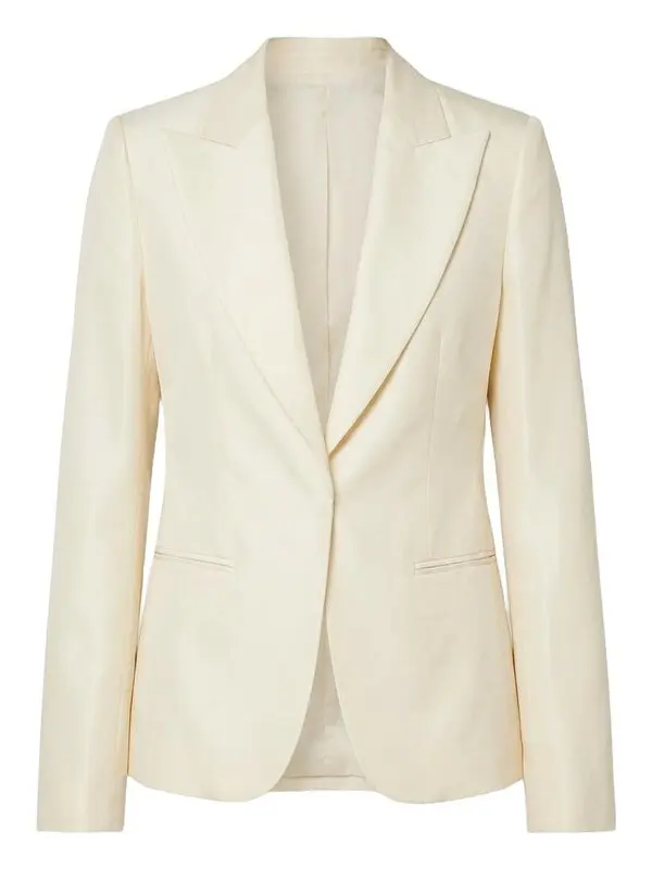 Gucci Fine Silk Faille Blazer - Light Yellow