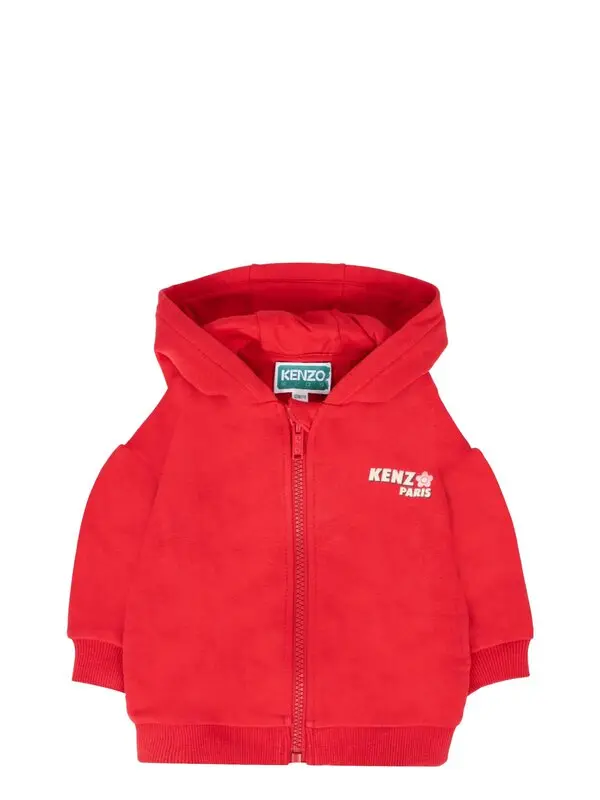 Kenzo Hooded Puff-sleeve Top - Red