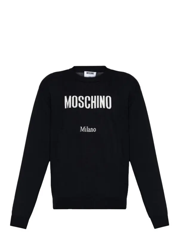 Moschino Embroidered Logo Jumper - Black