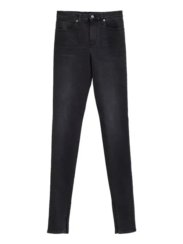 Gucci High-rise Skinny Jeans With Split Hem - Black