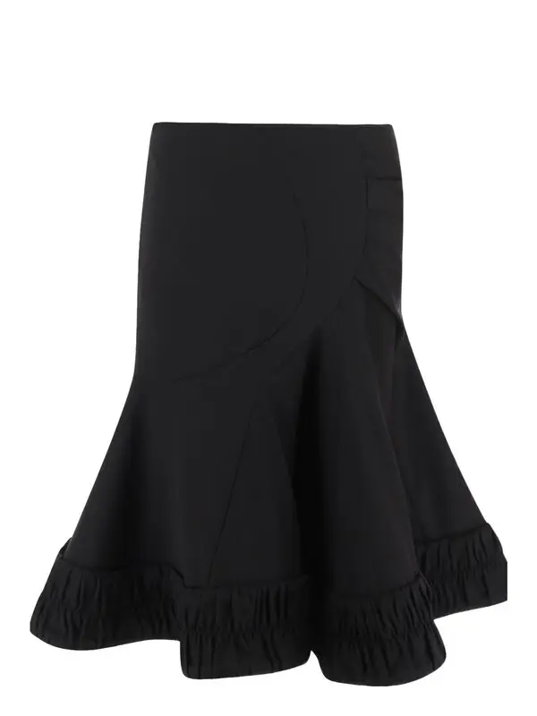Dries Van Noten Flared Midi Skirt - Black