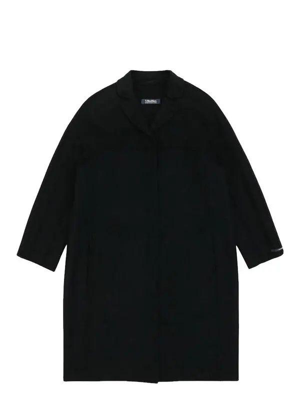 Max Mara Logo Coat - Black