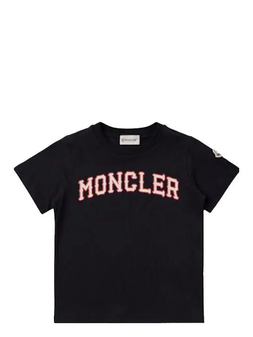 Moncler Logo Print Cotton T-shirt - Black
