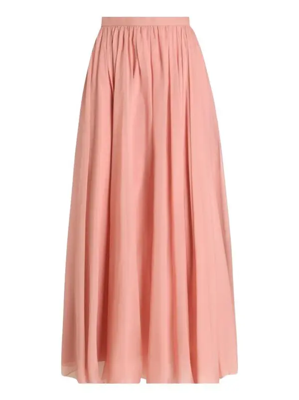 Dolce & Gabbana Gathered Chiffon Maxi Skirt - Pink