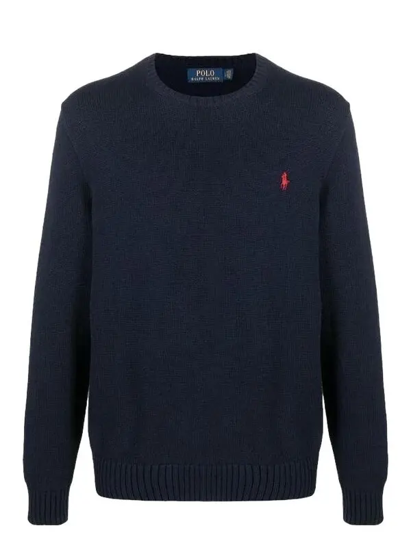 Polo Ralph Lauren Embroidered Crewneck Jumper - Black