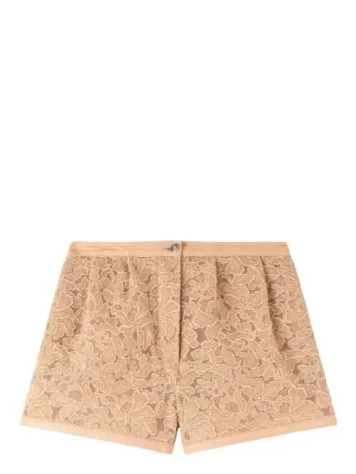 Ermanno Scervino Floral Lace Shorts - Nude