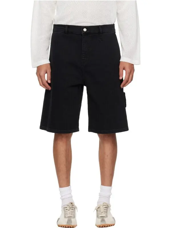 COURREGES Courrèges Belt Loop Denim Shorts - Cowboy Black