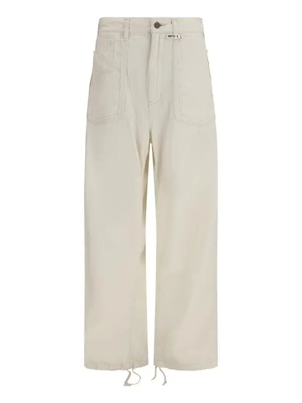 Mihara Yasuhiro Cut-out Pocket Denim Pants - White