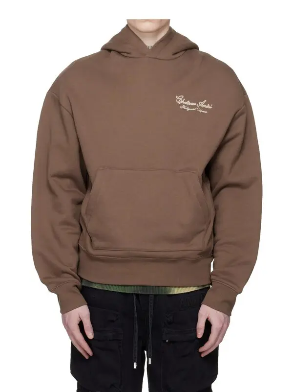 Amiri Embroidered Logo Hoodie - Tobacco Color