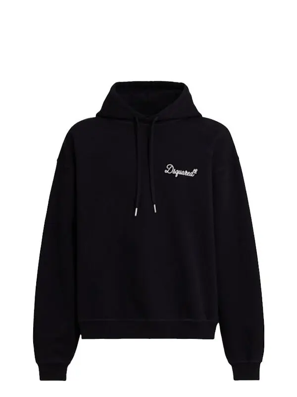 Dsquared2 Signature Relaxed Fit Hoodie - Black