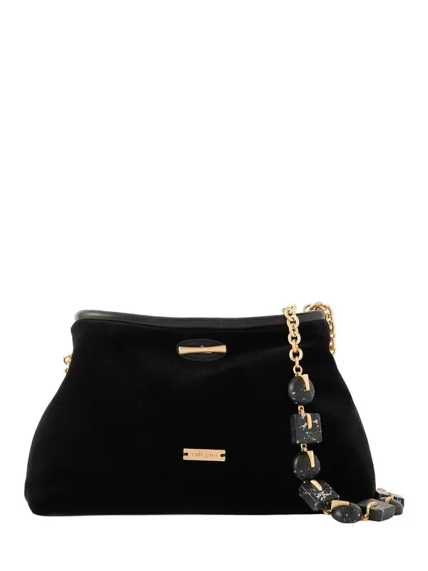 Cult Gaia Small Kiraz Bead-chain-strap Shoulder Bag - Black