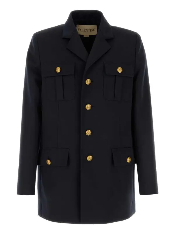 Valentino Garavani Sahariana Buttoned Blazer - Black