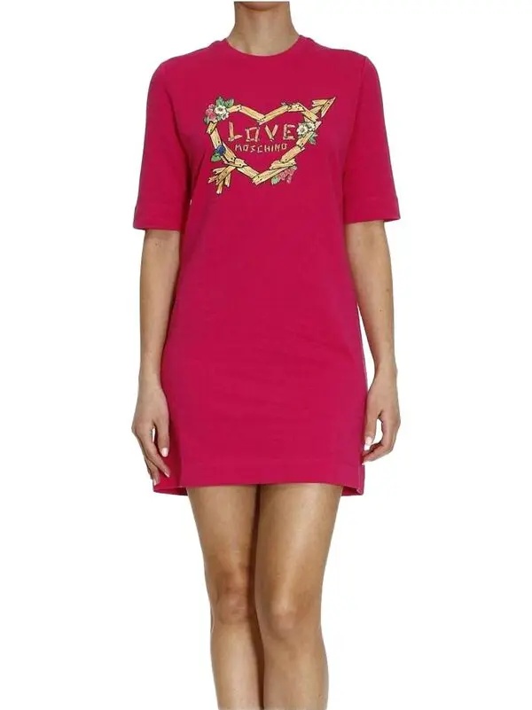 Moschino Print Dress - Red