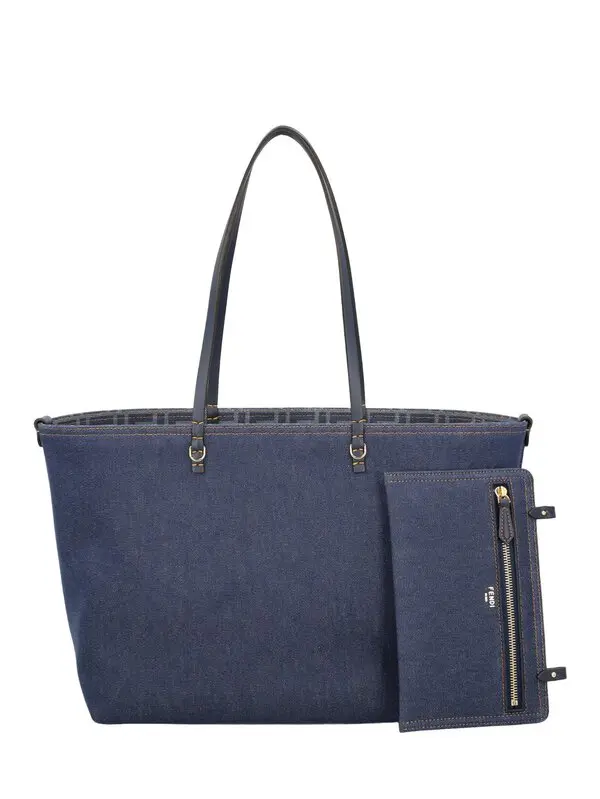 Fendi Ff Jacquard Reversible Tote Bag - Blue