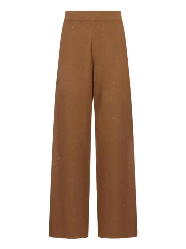 Fabiana Filippi Wide-leg Knit Pants - Brown