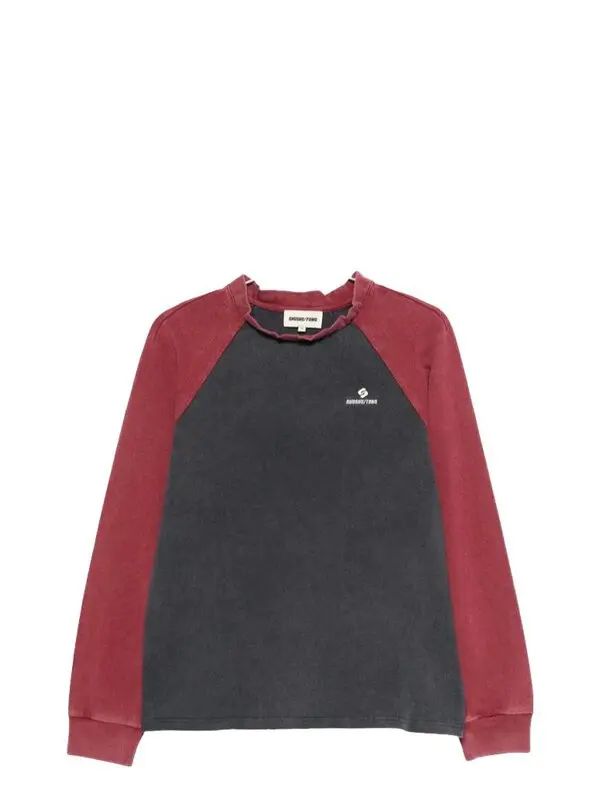 SHUSHU/TONG Long Sleeve Sweatshirt With Raglan Sleeves - Black