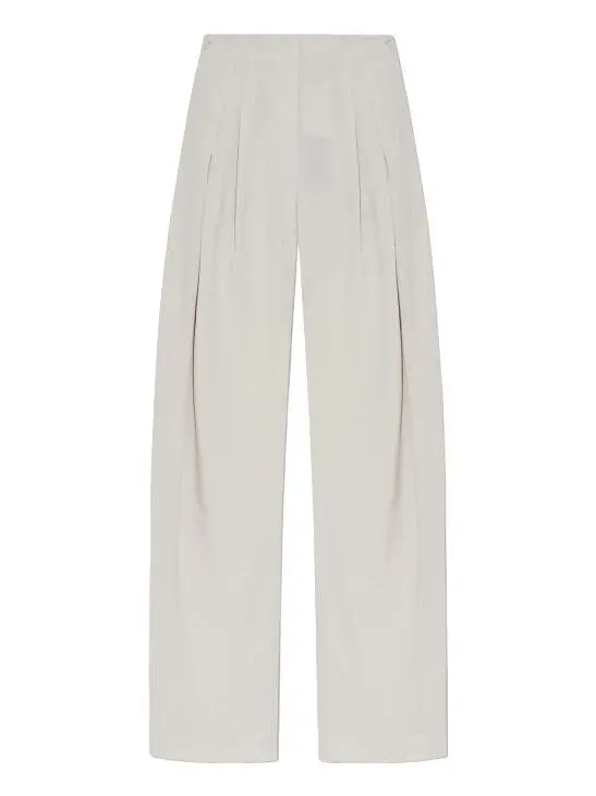 IRO PARIS Pleated High-waisted Wide-leg Trousers - White