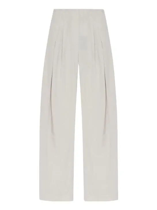 IRO PARIS Pleated High-waisted Wide-leg Trousers - White