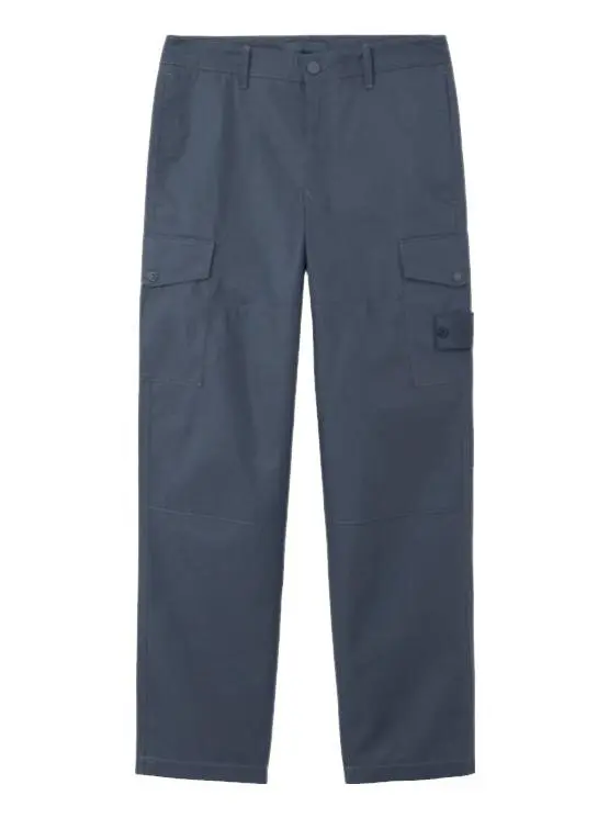 Stone Island Ghost Canvas Cargo Pants - Slate Blue