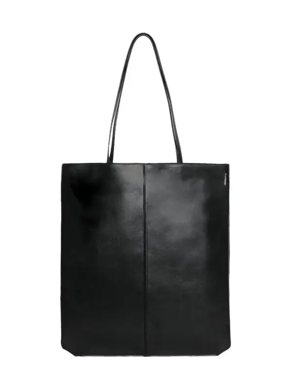 JIL SANDER Linea Leather Tote Bag - Black