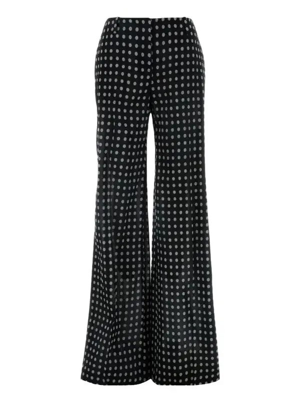 Ermanno Scervino Polka Dot Wide-leg Trousers - Black
