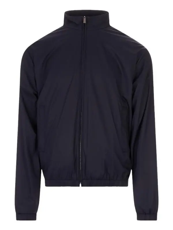 Canali Long Sleeve Zip-up Jacket - Black