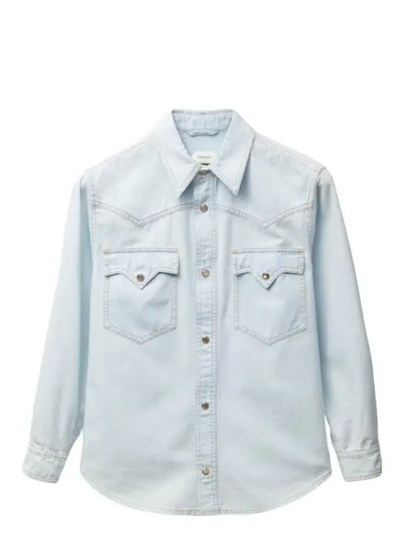 Versace Western Denim Shirt - Light Blue