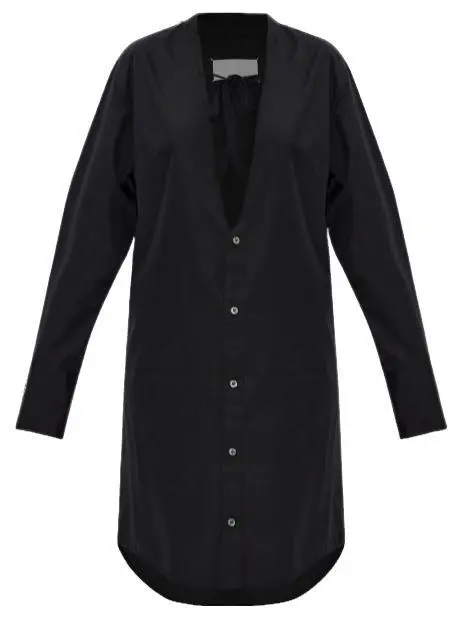 MAISON MARGIELA Tie-neck Shirt Dress - Black