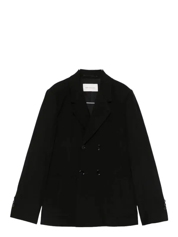 Ami Double-breasted Patch-pocket Blazer - Black