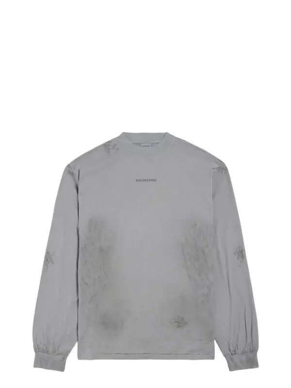 Balenciaga Distressed Crewneck Sweatshirt - Grey