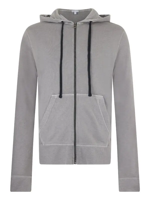 JAMES PERSE Zip-front Hooded Jacket - Gray