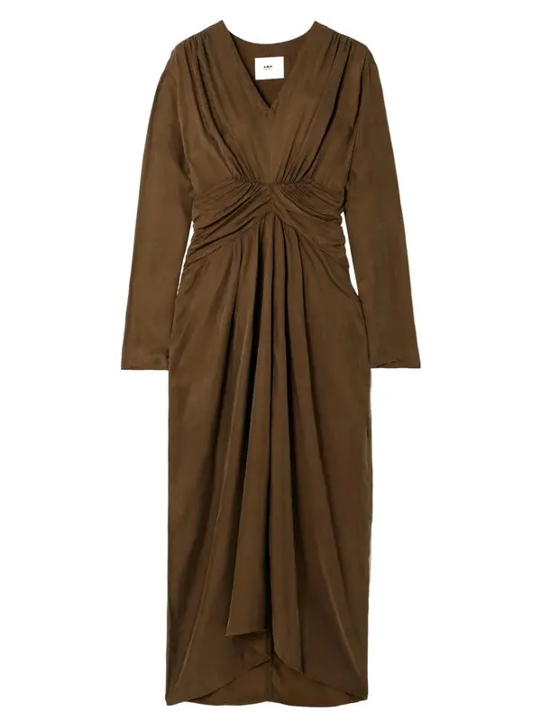 Isabel Marant Étoile Zamiya Draped Midi Dress - Brown