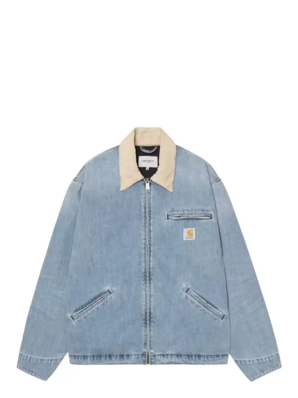 Carhartt Work In Progress Denim Jacket With Contrast Collar - Blue