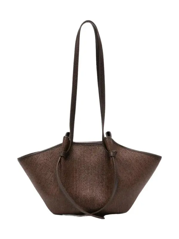 Yuzefi Mochi Woven-effect Shoulder Bag - Brown