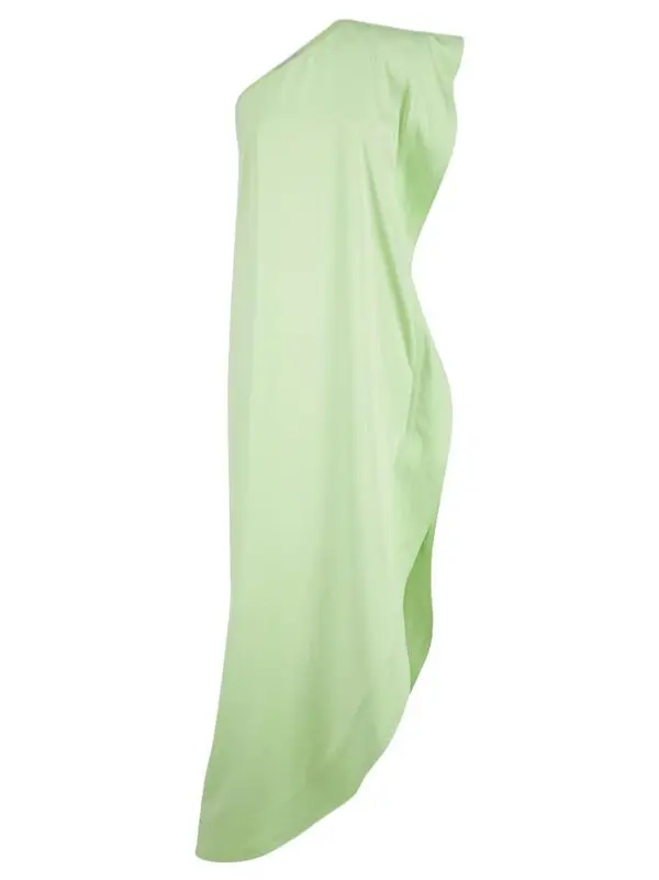 Stella McCartney One-shoulder Asymmetrical Maxi Dress - Green