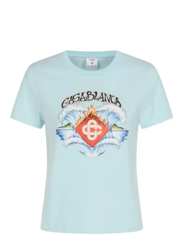Casablanca Waves Graphic T-shirt - Blue