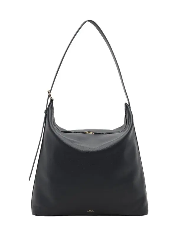 A.p.c. Vera Extra Large Double Zipper Shoulder Bag - Deep Navy Blue