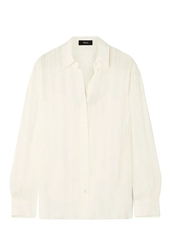 Theory Striped Jacquard Shirt - Ivory