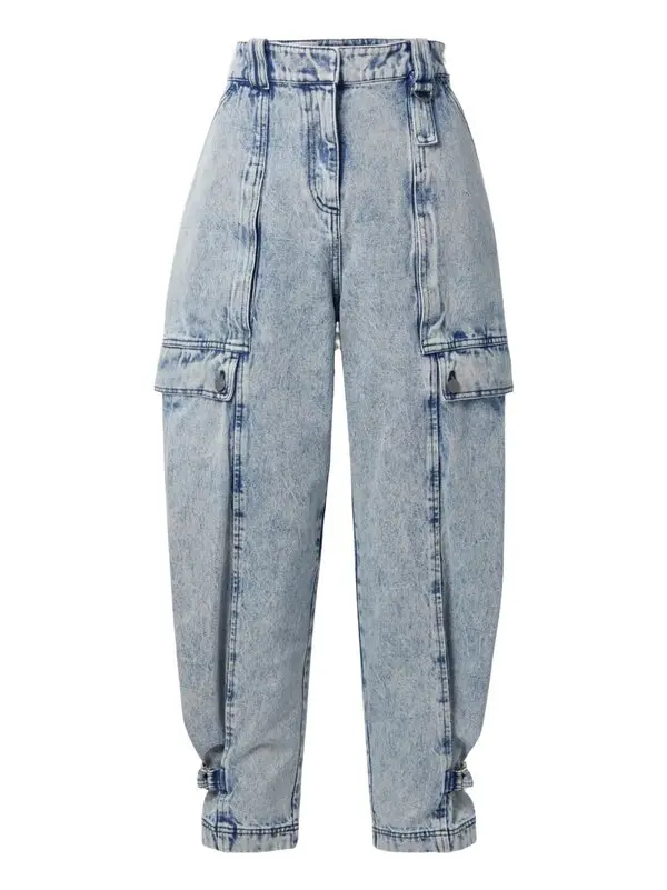3.1 Phillip Lim High-rise Tapered Cargo Jeans - Gray