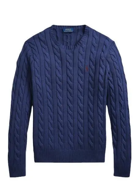 Polo Ralph Lauren Embroidered Pony Crew Neck Jumper - Blue