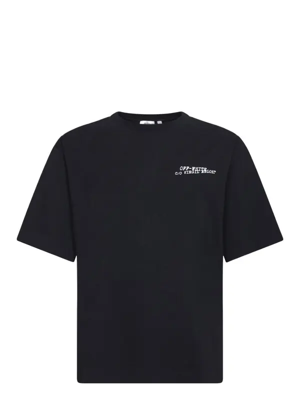 Off-White Text Arrow Print T-shirt - Black