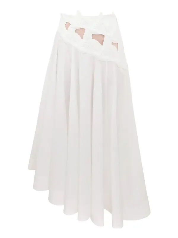 Zimmermann Luna Applique Maxi Skirt - Ivory