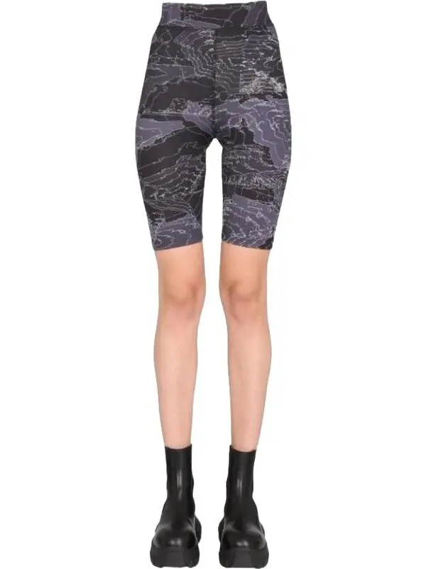 Alexander McQueen Graphic Printed High-waisted Cycling Shorts - Nude